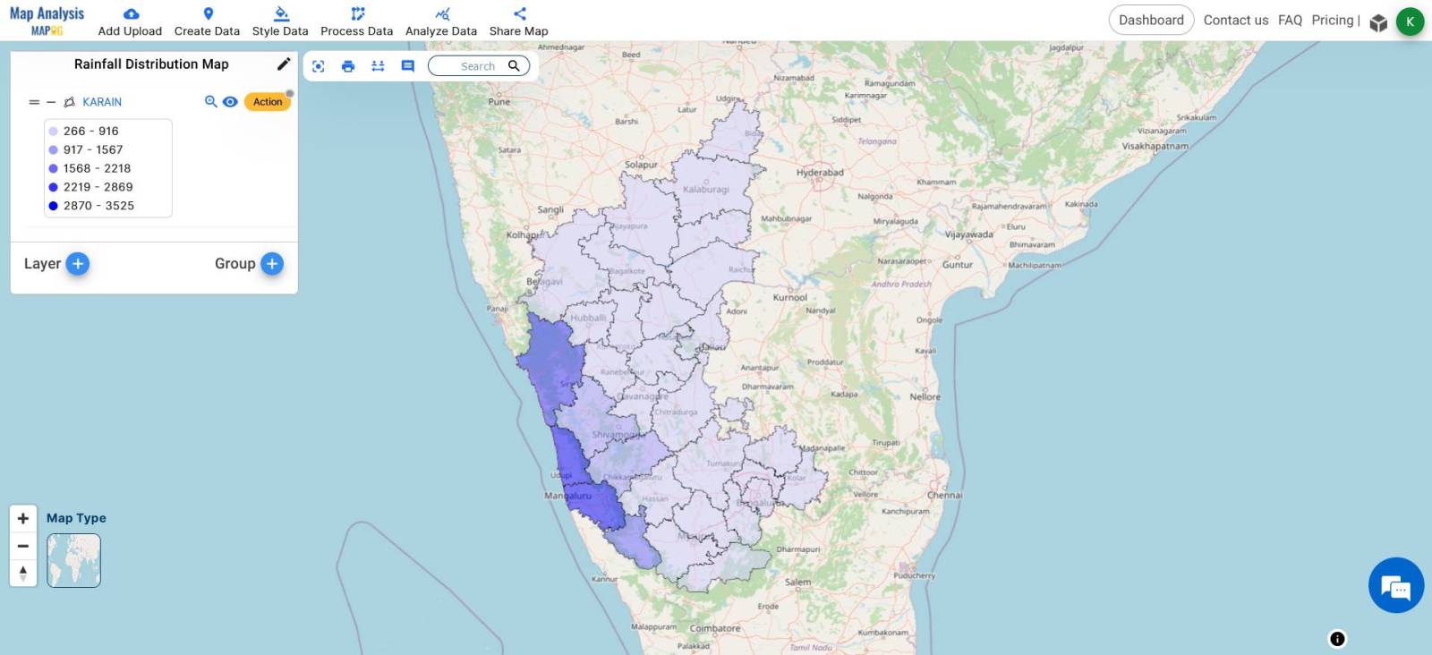 Mapping Annual Rainfall Patterns - MAPOG