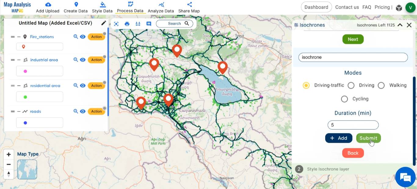 Fire Station Reachability Analysis A Mapping Approach Mapog