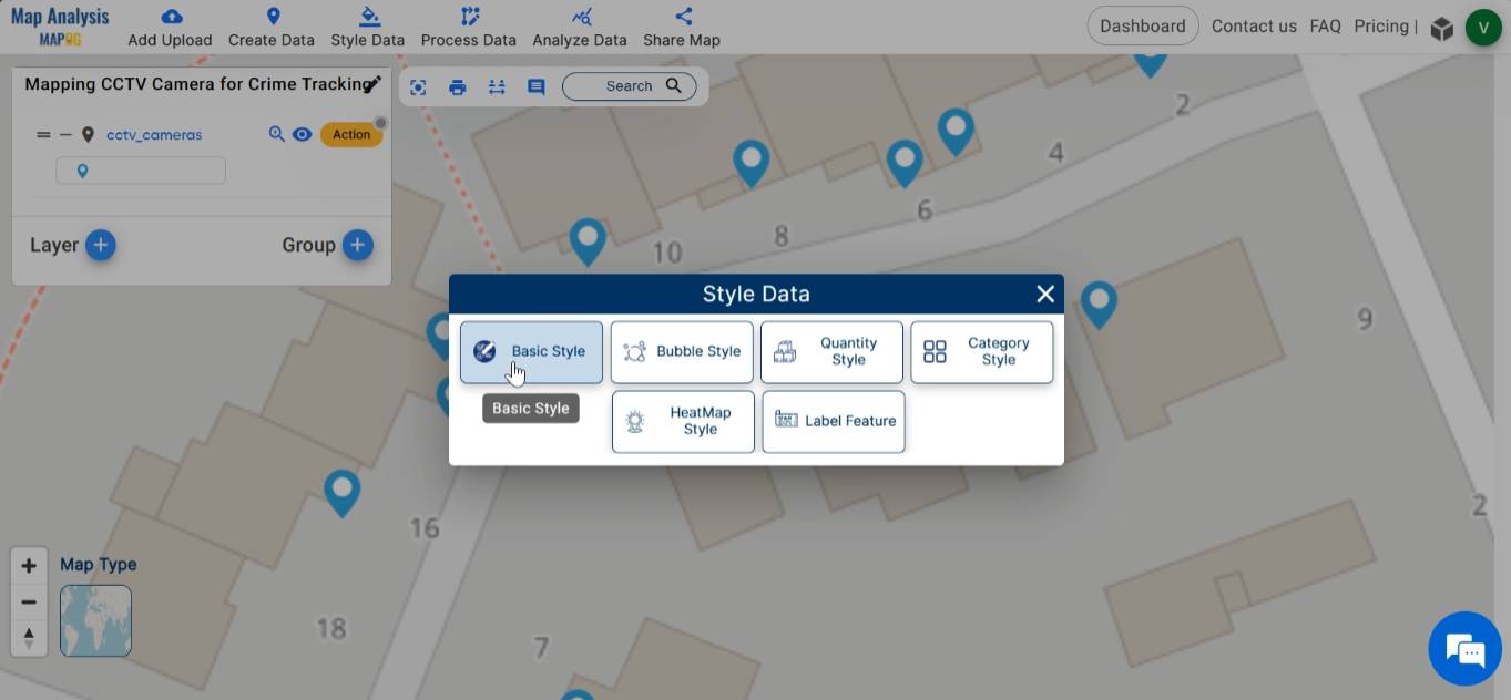 How To Create A Map For Crime Tracking Mapping Cctv Cameras Mapog 6088