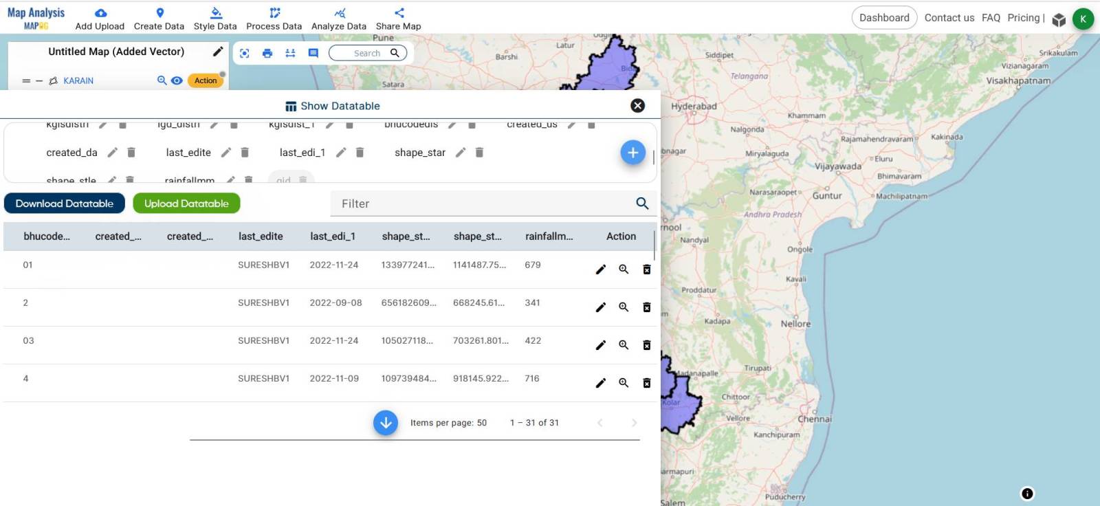Mapping Annual Rainfall Patterns - MAPOG