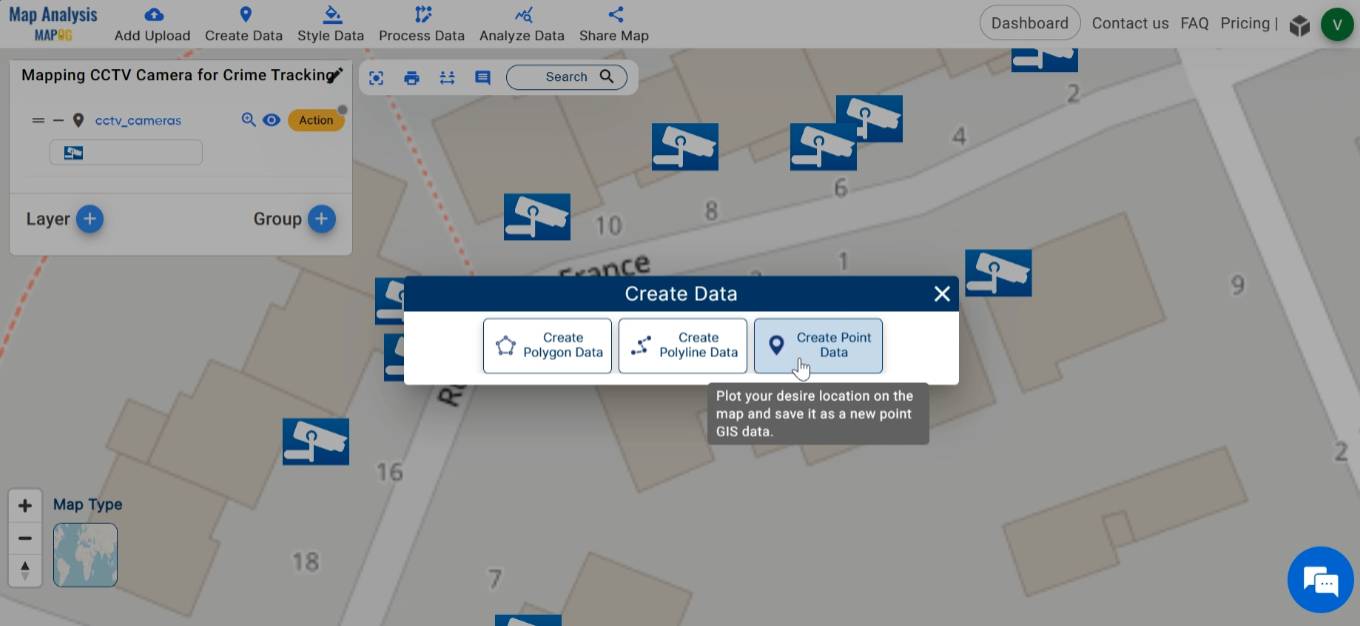 How To Create A Map For Crime Tracking Mapping Cctv Cameras Mapog 3142