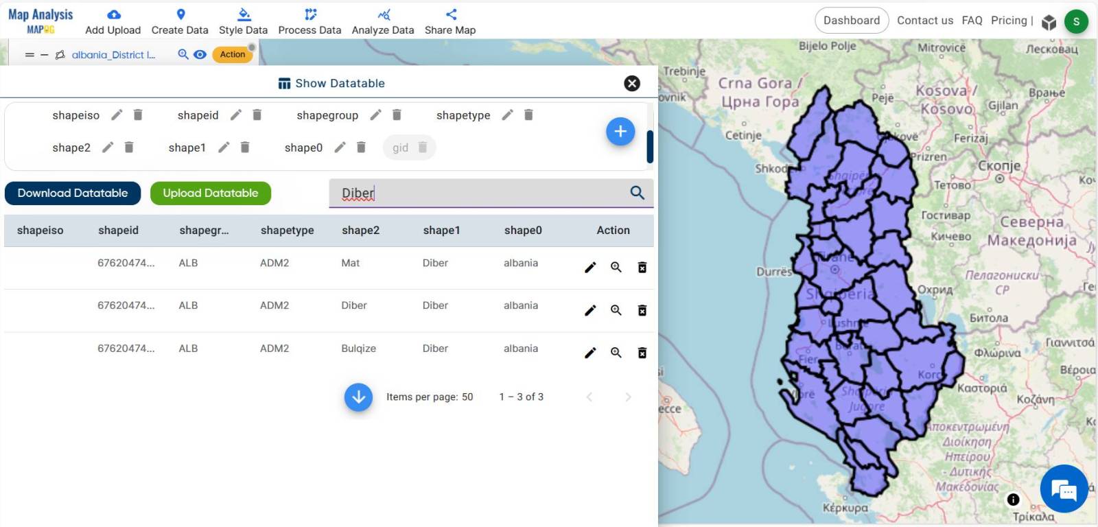 Online Gis Data Map Viewers And Table Visualizations Mapog