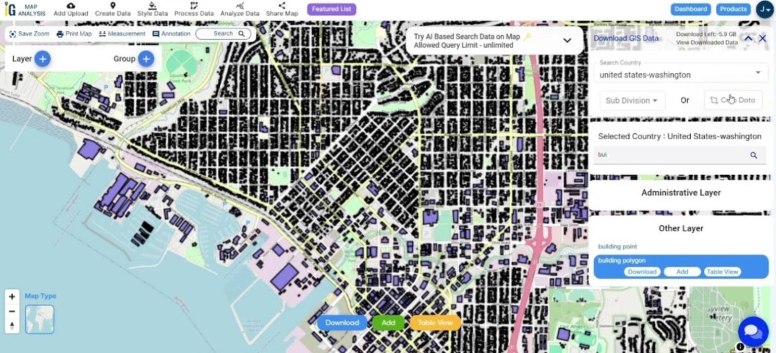 Mapping Highway Buffer And Building Overlap Analysis Extend Roads Width Mapog