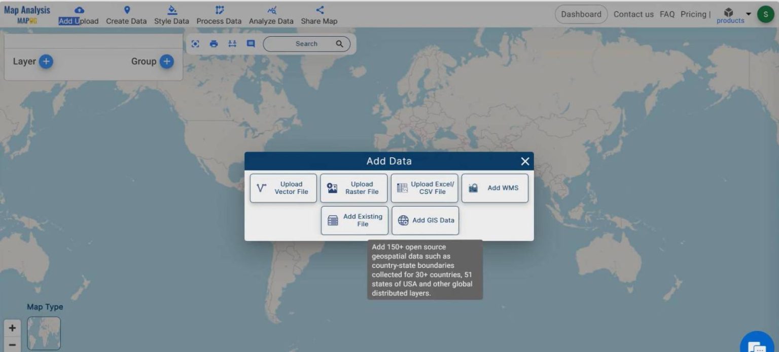 Create Map :Join the Excel population data to the country polygons - MAPOG