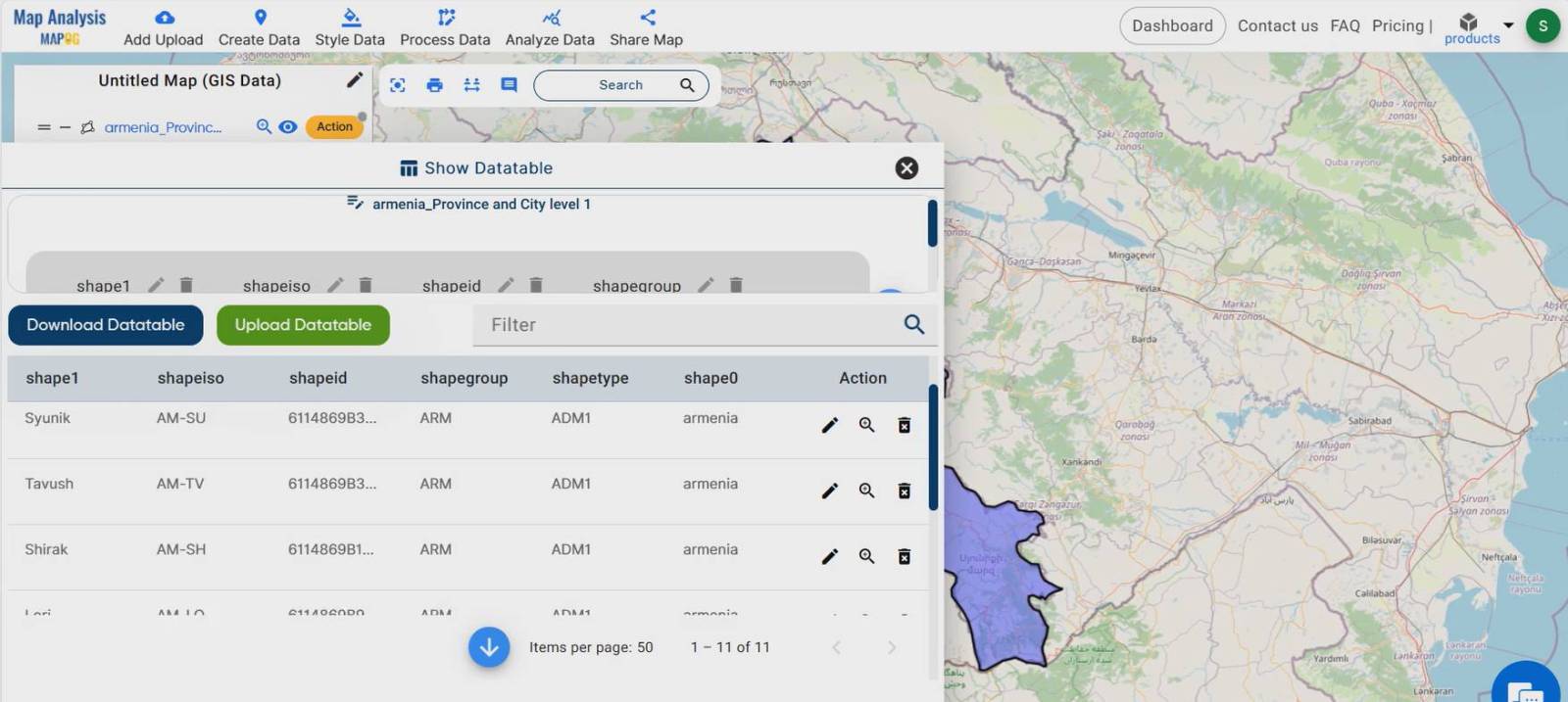 Create Map Join The Excel Population Data To The Country Polygons Mapog