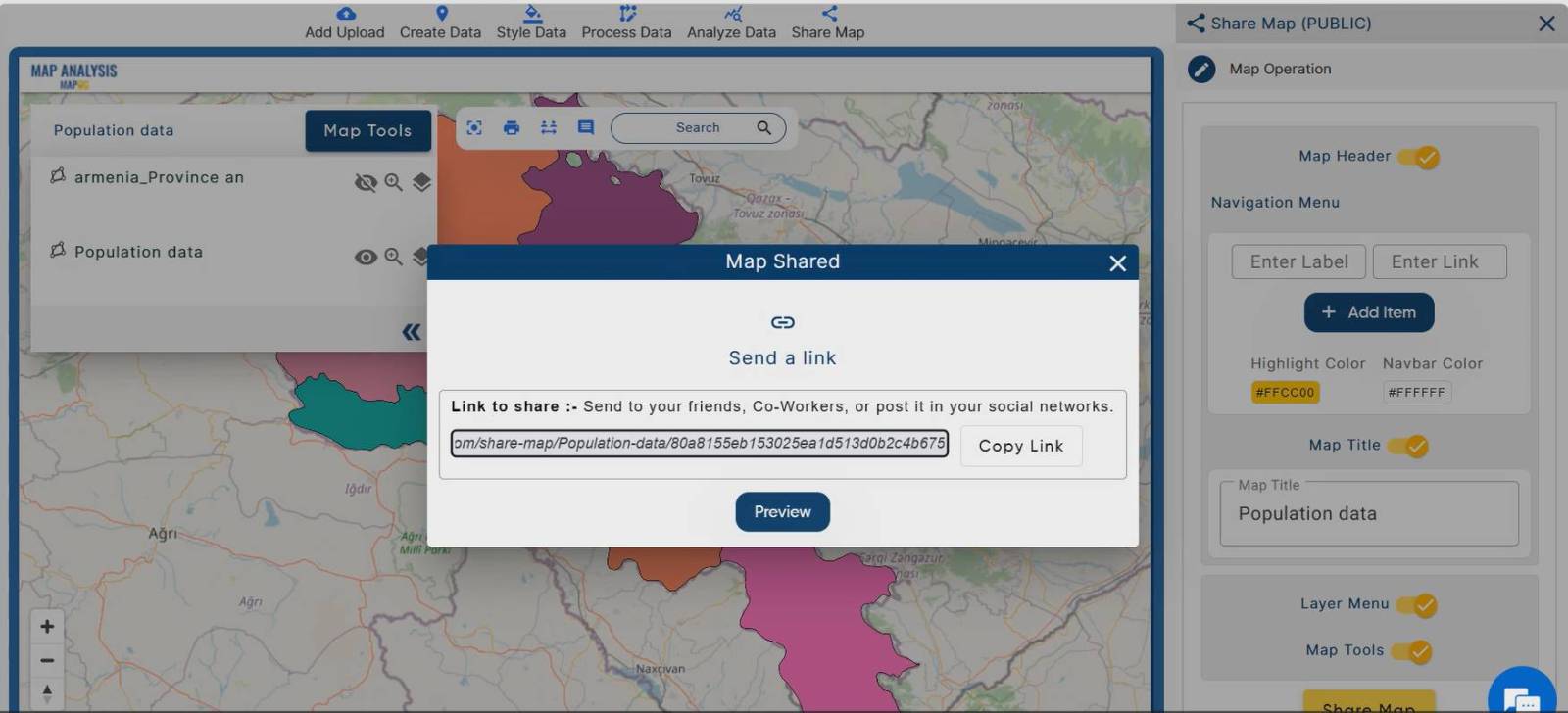 Create Map Join The Excel Population Data To The Country Polygons Mapog